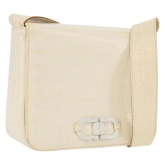 Ferragamo Sac bandouli&egrave;re en cuir Pre-owned - Femme - Pre-owned - Blanc - Taille: ONE Size
