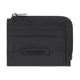 Piquadro 6-Karten Leder Kartenetui mit M&uuml;nzfach - - Accessories - Herren - Schwarzk - ONE SIZE