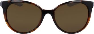 Nike Essence Oval-Sonnenbrille, Logo (Schildpatt/Gold/Braun)
