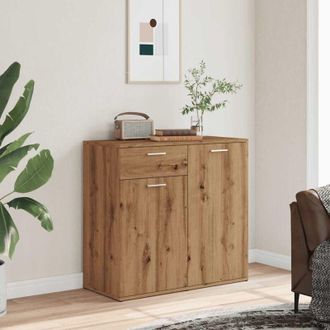 vidaXL Buffet ch&ecirc;ne artisanal 80x36x75 cm bois ding&eacute;nierie Vidaxl