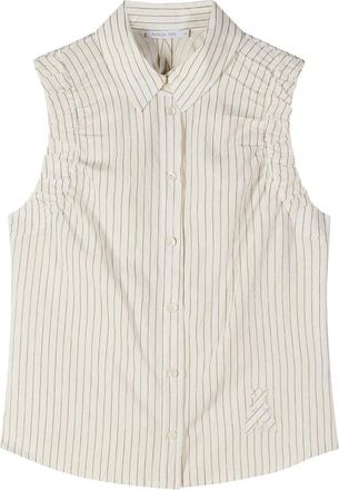 Patrizia Pepe Femme, Blouses et Chemises, Blanc, Taille: 44 FR Chemise sans manches
