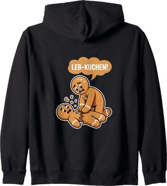 Mapanoli Design Leb-Kuchen! Humorvolles Wortspiel Weihnachtsflair Lebkuchen Kapuzenjacke