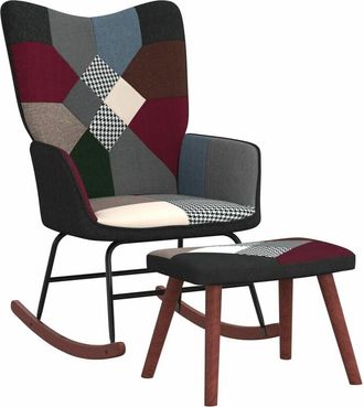vidaXL Vidaxl - Chaise during avec repose-pieds en tissu patchwork un fauteuil détendez-vous en élégant tissu patchwork disponible diverses nuances couleur