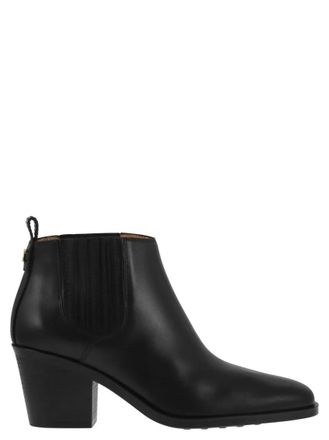 Tod's Tods Stiefel - Calfskin Ankle Boot With Side Elastic Inserts - Gr. 39 (EU) - in Schwarz - f&uuml;r Damen
