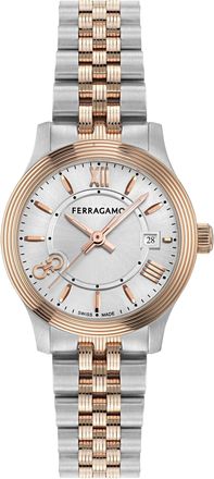 Ferragamo Uhr - Analoge Quarzuhr Ac-Ferragamo Duo 28Mm-Fw - Gr. unisize - in Silber - f&uuml;r Damen