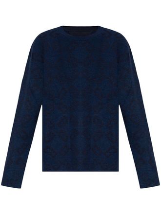 Givenchy pull à motif monogrammé - Bleu
