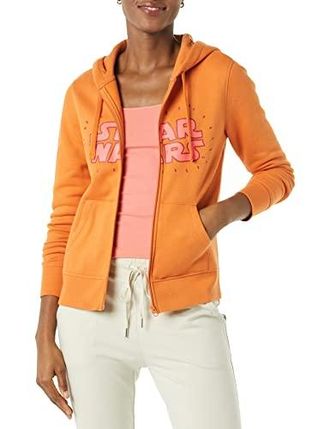 Amazon Essentials Disney | Marvel | Star Wars | Princess Sweat-shirts à capuche avec fermeture Éclair intégrale (grandes tailles disponibles) Femme, Logo Star Wars, 5XL