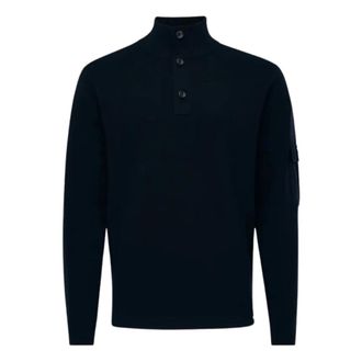 Gentiluomo Turtle Buttons LS - - Knitwear - Herren - Blau - M
