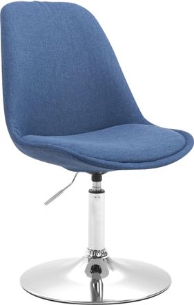 Clp Esszimmerstuhl Maverick I Stoff-Bezug I Drehstuhl, Farbe:blau, Gestell Farbe:Chrom