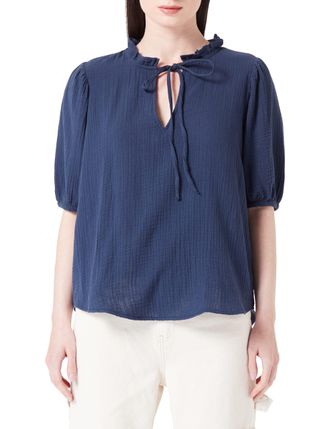 Vero Moda Damen Vmnatali Nia 2/4 Wide Top WVN Bluse, Navy Blazer, XS EU