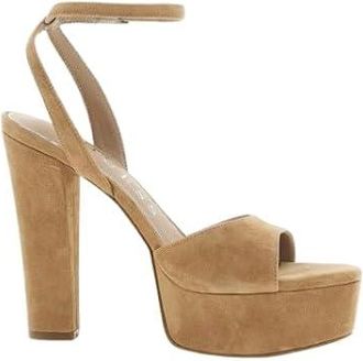 Guess Sandales en cuir TC 120 PL 30, Hitten Suede Brown Flphitsue03, 41 EU