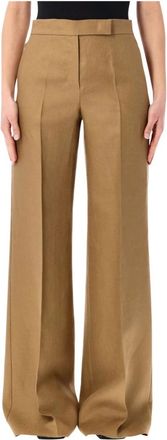 Max Mara Femme, Pantalons, Brun, Taille: 40 FR Pantalon Large Badesse