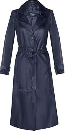 Infinity Leather Trench Classique en Cuir Noir Pour Femme Noir