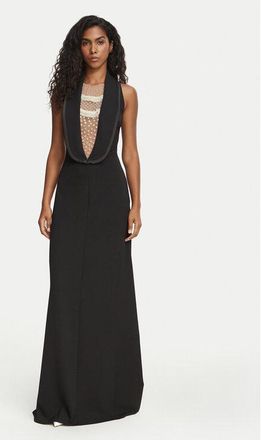 Elisabetta Franchi Abendkleid AB-R16-67E2-V750 Schwarz Slim Fit