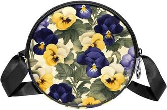 Generic Sac &agrave; bandouli&egrave;re rond pour femme, petit sac &agrave; bandouli&egrave;re avec fermeture &eacute;clair et bretelles r&eacute;glables style d&eacute;contract&eacute; pour femmes et filles