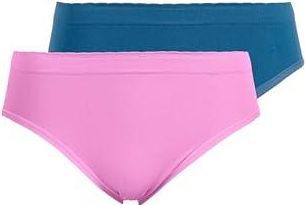 Billet Doux Mod&egrave;le Zen Attitude - Lot de Deux Slips Taille Normale - Femme - 34/36 - Mauve Op&eacute;ra + Bleu V&eacute;ritable