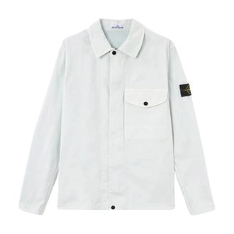Stone Island Homme, Vestes, Bleu, Taille: S 1200001 Cotton Stretch Broken Twill Old Effect