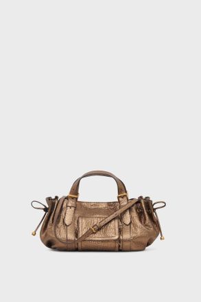 Gerard Darel Sac &agrave; main en cuir bubble m&eacute;tallis&eacute; - 18H - Mordor&eacute;