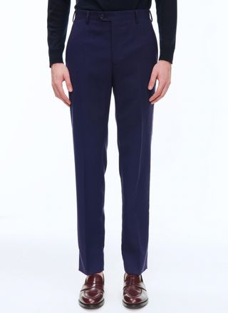Fursac Pantalon en serge de laine vierge - Taille 37 - Homme