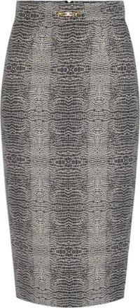 Elisabetta Franchi Femme, Jupes, Gris, Taille: 40 FR Viscose Pencil Skirt