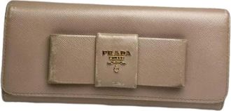 Prada Portefeuille Vintage Pre-owned - Femme - Pre-owned - Beige - Taille: ONE Size