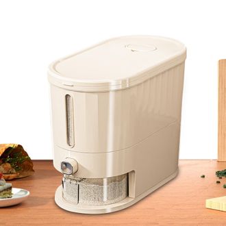 Generic Reisaufbewahrungsbox - Staubdichter Reis-Beh&auml;lter Mit Versiegeltem Deckel, Knopfdruckspender, Multifunktionaler K&uuml;chengetreidebeh&auml;lter F&uuml;r Rote Bohnen