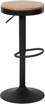 Clp Barhocker Pitas,Tresenhocker mit Fu&szlig;st&uuml;tze, H&ouml;henverstellbar und Drehbar mit Holz-Sitzfl&auml;che, Farbe:Natur