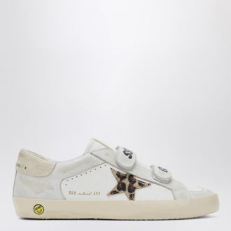 Golden Goose Old School sneakers in white with leopard-print star