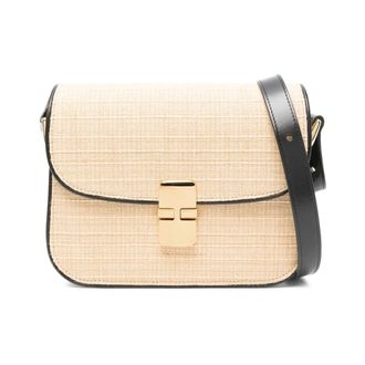 A.P.C. A.p.c., Femme, Sacs, Beige, Taille: ONE Size Sac à Bandoulière Beige avec Fermoir