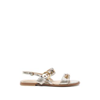 Pinko Pinko, Femme, Chaussures, Beige, Taille: 37 EU Sandales Plates