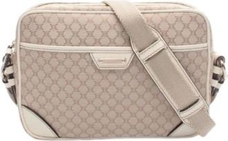 Celine Sac bandouli&egrave;re en cuir et toile Macadam Pre-owned - Femme - Pre-owned - Beige - Taille: ONE Size