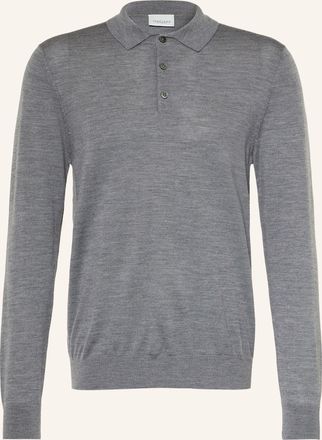 Profuomo Profuomo Strick-Poloshirt grau