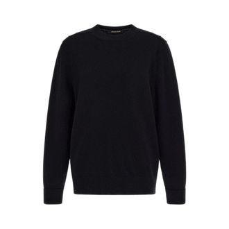 Roberto Cavalli Golden Button Rundhals-Pullover - - Knitwear - Damen - Schwarzk - XS