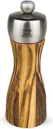 Peugeot Fidji Manuelle Salzmühle, Klassische Mahlgradeinstellung, Höhe: 15 cm, Olivenholz, 33811
