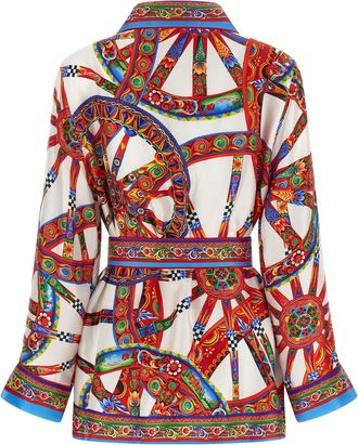 Dolce & Gabbana Womens Multicolor Silk Blouse