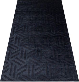 RugsX Rugsx - Teppich pearl 51326E schwarz - Geometrisch exklusiv, strukturell black 154x230 cm