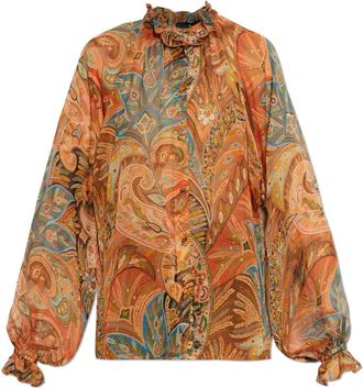 Etro Femme, Blouses et Chemises, Multicolore, Taille: 38 FR Chemise avec Volants au Col