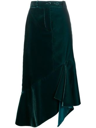 Tom Ford Asymmetrischer Midirock - Blau