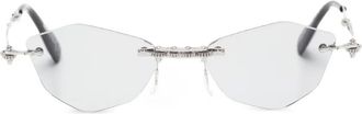 Kuboraum lunettes de soleil Maske U48 &agrave; ornements - Argent