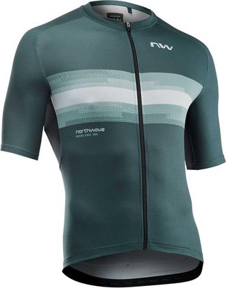 Northwave Force Evo Fahrrad Trikot kurz gr&uuml;n/grau 2025: Gr&ouml;&szlig;e: 4XL (58)