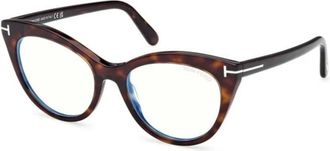 Tom Ford Femme, Accessoires, Brun, Taille: 53 MM Cat Eye Eyeglasses