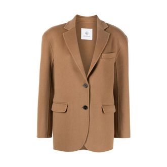 Anine Bing Femme, Vestes, Brun, Taille: 36 FR Blazer en Laine de Chameau
