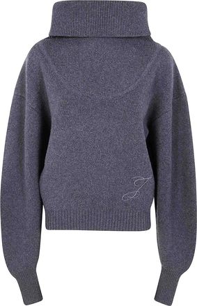 Jacquemus Pull Col Rond - Gris