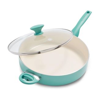 GreenPan Rio Gesunde Keramische Antihaft-Schmorpfanne 30 cm/4,8 Liter mit Deckel, PFAS-frei, Stay-Cool-Griff, Backofenfest bis 160&deg;C, Sp&uuml;lmaschinenfest, T&uuml;rkis