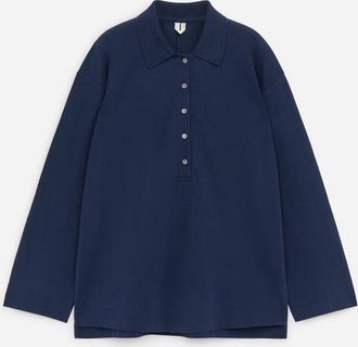 Arket Pikee-Poloshirt -Blau
