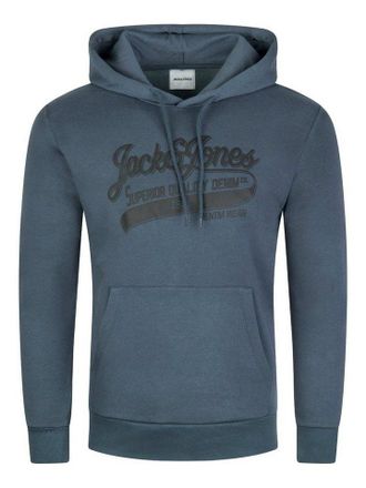 Jack & Jones Kapuzenpullover Herren Hoodie JJEADRIAN Regular Fit Longsleeve Sweatshirt mit K&auml;ngurutasche