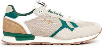 Pepe Jeans London Brit Retro M, Baskets Homme, Beige (Ecru Blanc), 11