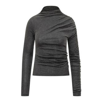 Pinko Pinko, Femme, Tops, Gris, Taille: 44 FR Pull &agrave; col roul&eacute; Loto