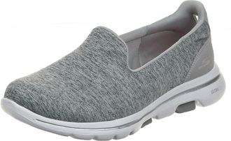 Skechers Damen Go Walk 5-Honor Sneaker, Gray Textile Trim, 45.5 EU Weit