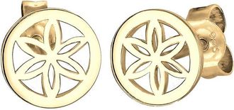 Elli Ohrringe Damen Blume Ornament Filigran in 925 Sterling Silber vergoldet